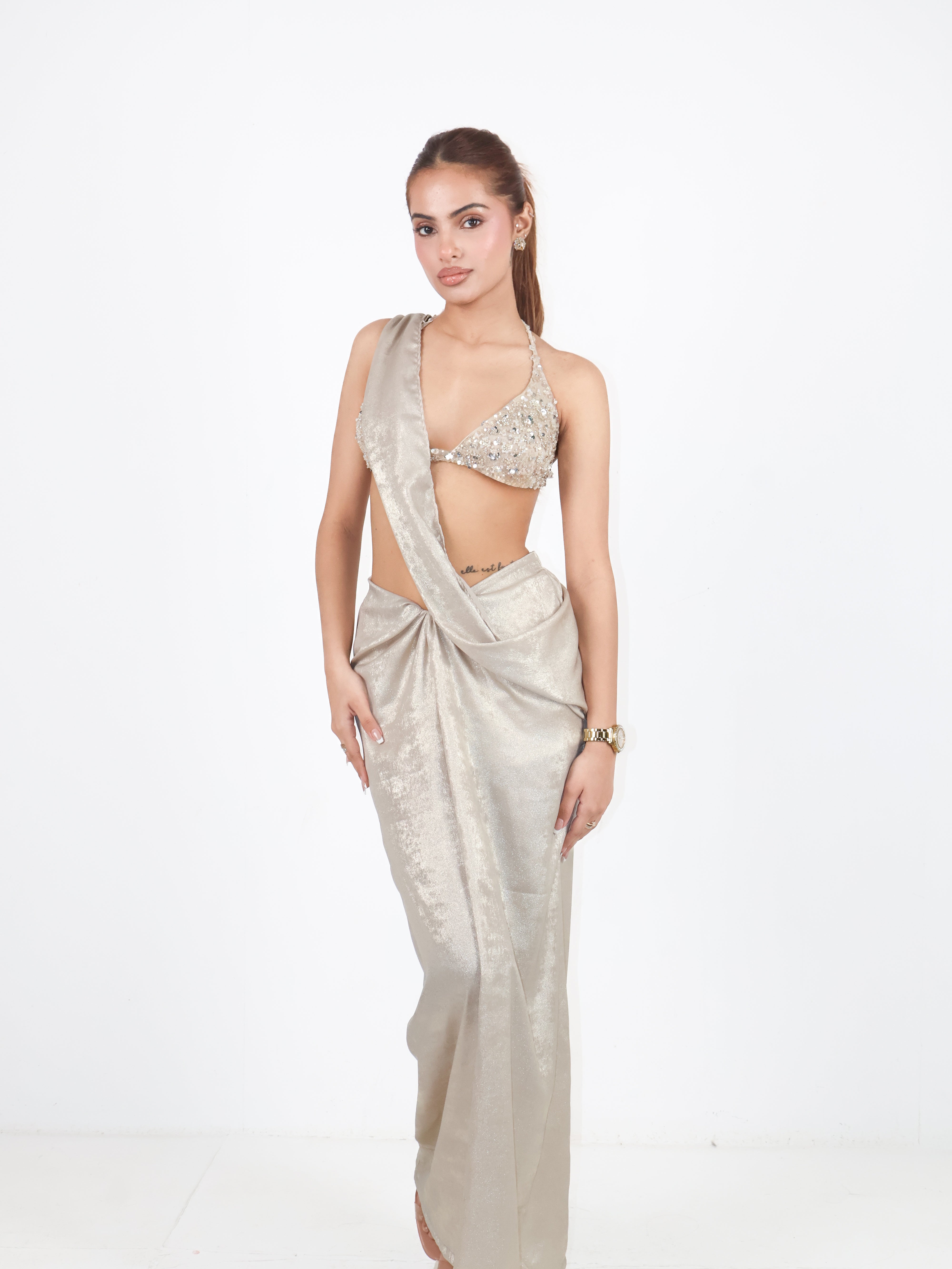 STERLING DRAPE SAREE – House of Rey
